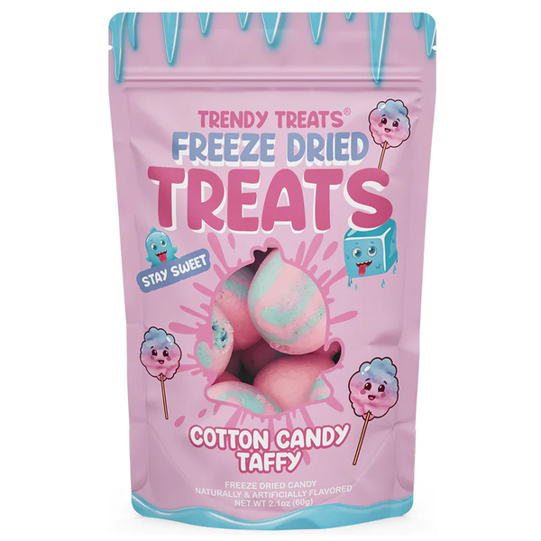 Trendy Treats Freeze Dried Taffy Cotton Candy - Sugar Life Candy