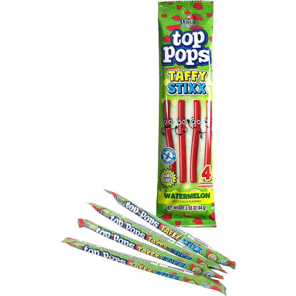 Top Pops Taffy Stixx Watermelon - Sugar Life Candy