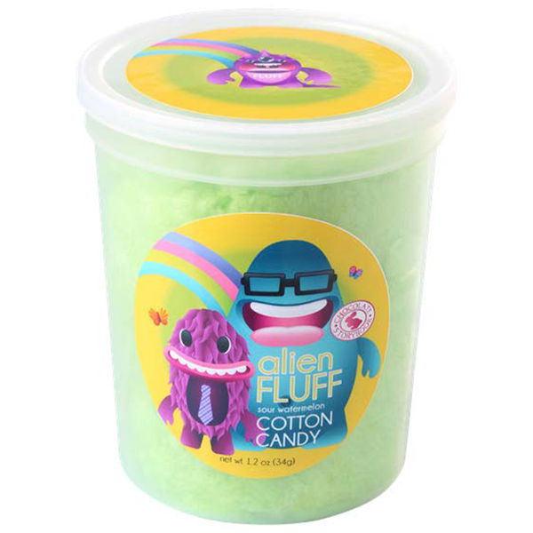 Alien Fluff Sour Watermelon Cotton Candy - Sugar Life Candy