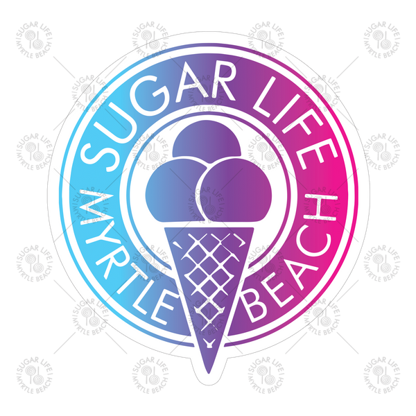 Sugar Life Ice Cream Cone Logo Sticker - Sugar Life Candy