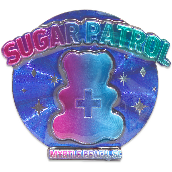 Sugar Life Sugar Patrol Bear Foil Magnet - Sugar Life Candy